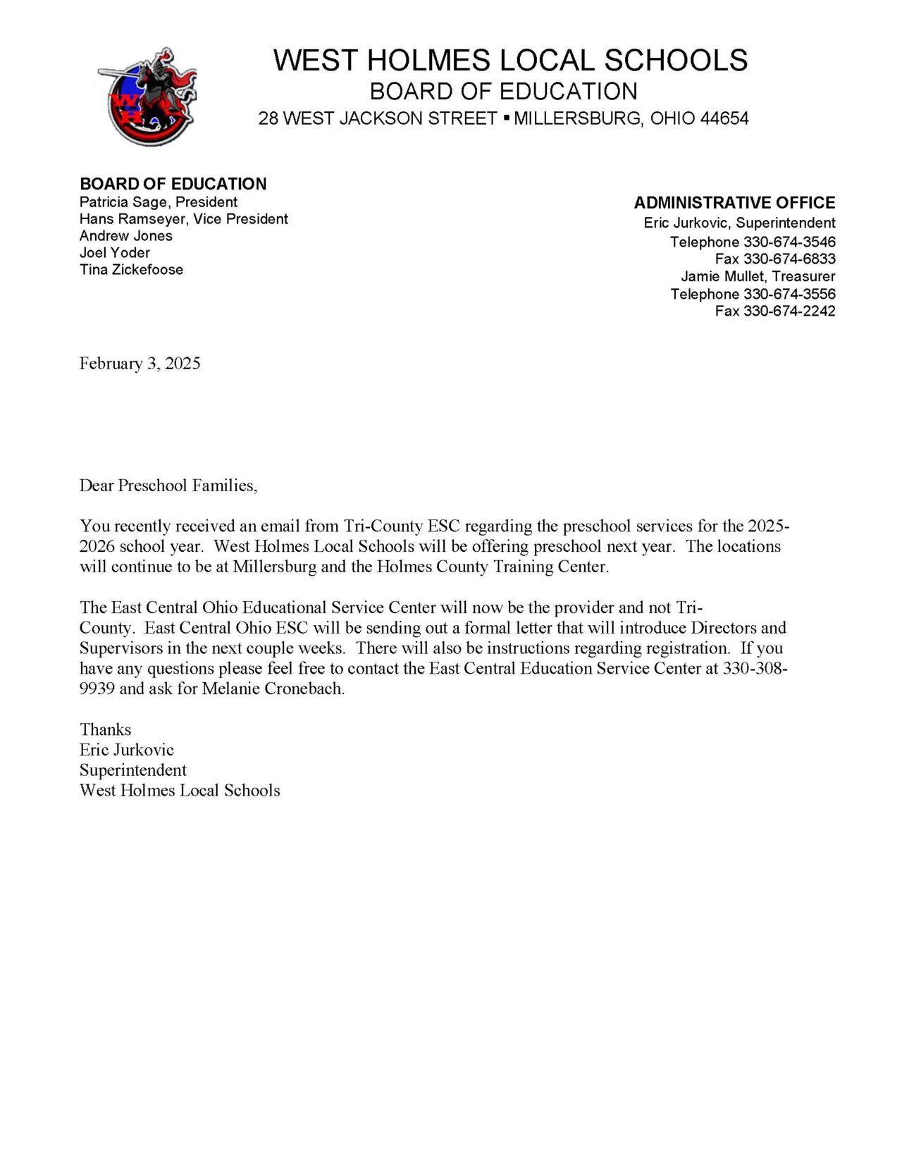 West Holmes Local School District | Millersburg, Ohio